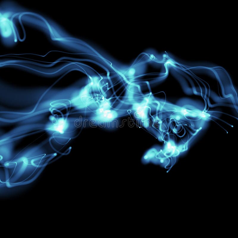 Bright blue curly lines stock illustration. Illustration of curly - 7006765