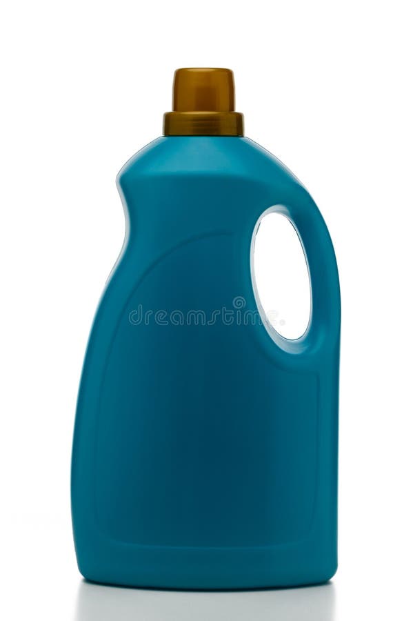Bright Blue Detergent Bottle Positioned Against a Clean Backdrop ...