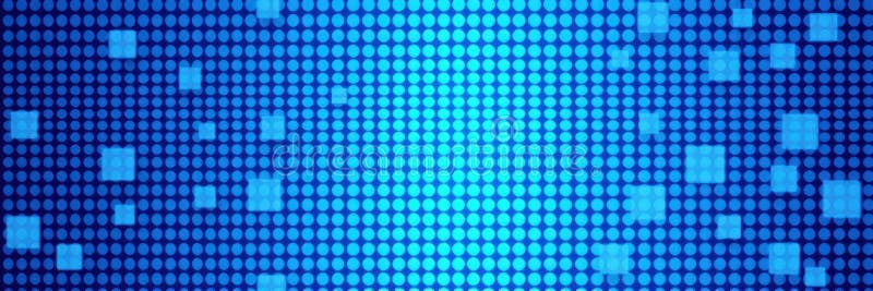 Bright Blue Digital Pattern with Circles Creating a Modern Abstract ...