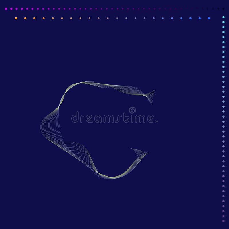 Bright Blue Dot Particles Light Space Data Background. Concept ...