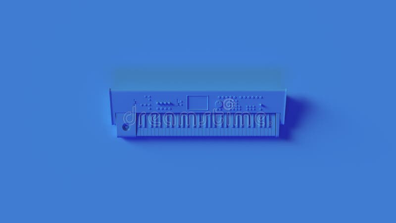 Bright Blue Electronic Keyboard Stock Illustration - Illustration of ...