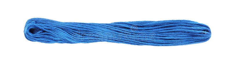 Bright Blue Embroidery Thread on White Background Stock Photo - Image ...