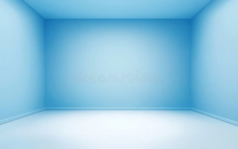 Bright Blue Empty Room with Smooth Walls and Floors, Perfect for ...