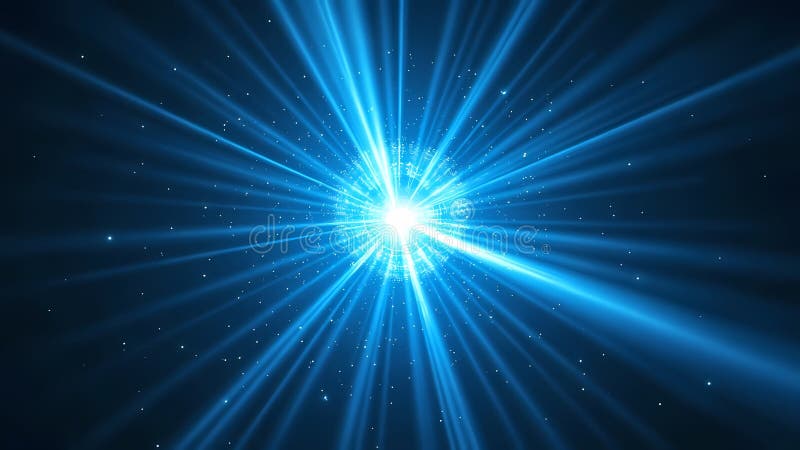Bright Blue Energy Explosion, Cosmic Rays, Star Burst Stock Photo ...