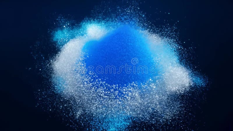 Bright Blue Energy Sphere Glowing in a Dark Cosmic Space, Radiating ...