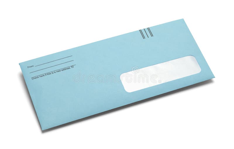 Bright Blue Envelope stock photo. Image of advertisement - 81056698