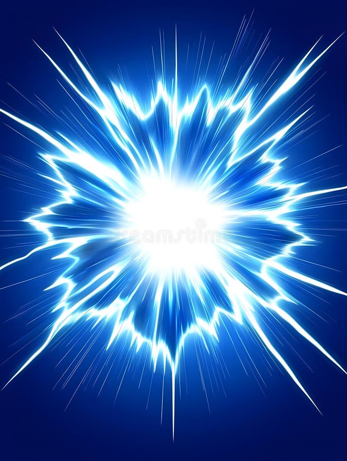 Bright Blue Explosion Effect on a Dark Background Stock Image - Image ...