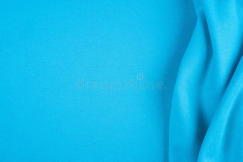 Bright Blue Fabric Texture with Folds. Stock Image - Image of clothing ...