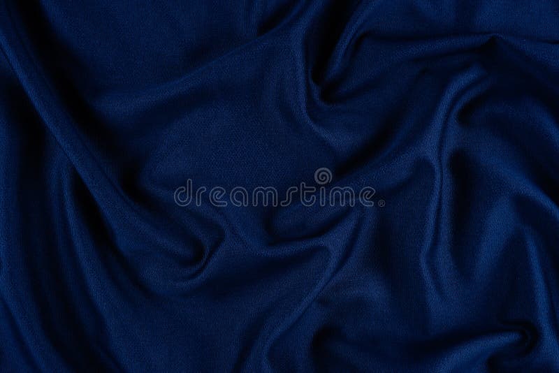 Bright Blue Fabric Texture with Folds. Stock Photo - Image of crumpled ...