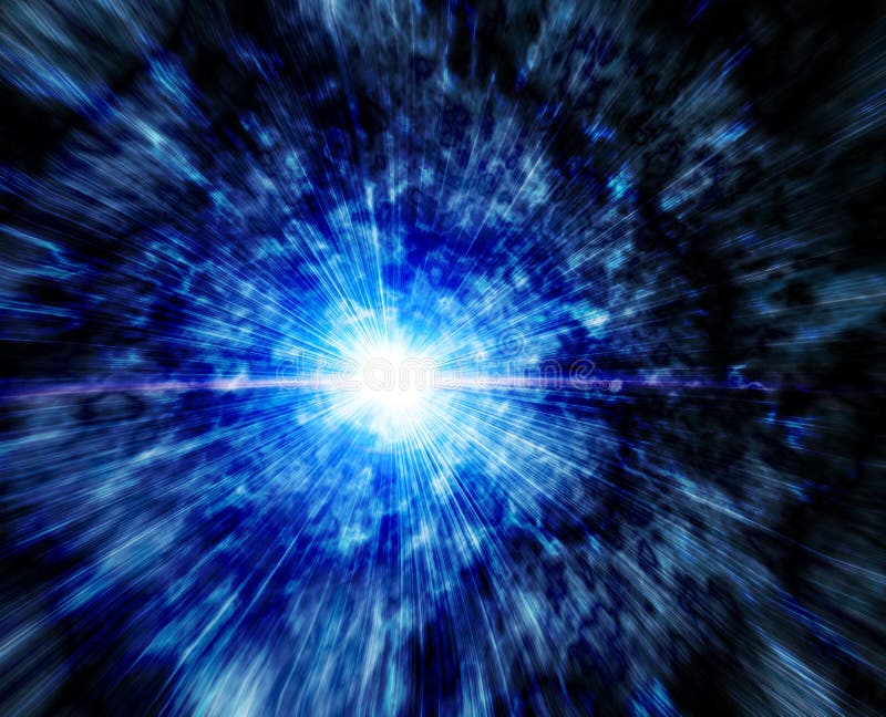 Bright blue flash stock illustration. Illustration of space - 32652444