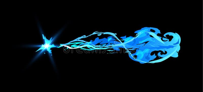 Bright Blue Magic Tree with Slimed Crown Flat Style, Vector ...