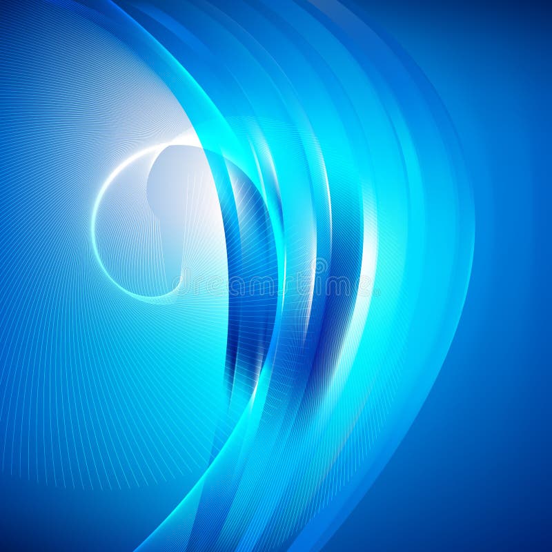 Bright Blue Flowing Curves Background Stock Vector - Illustration of ...