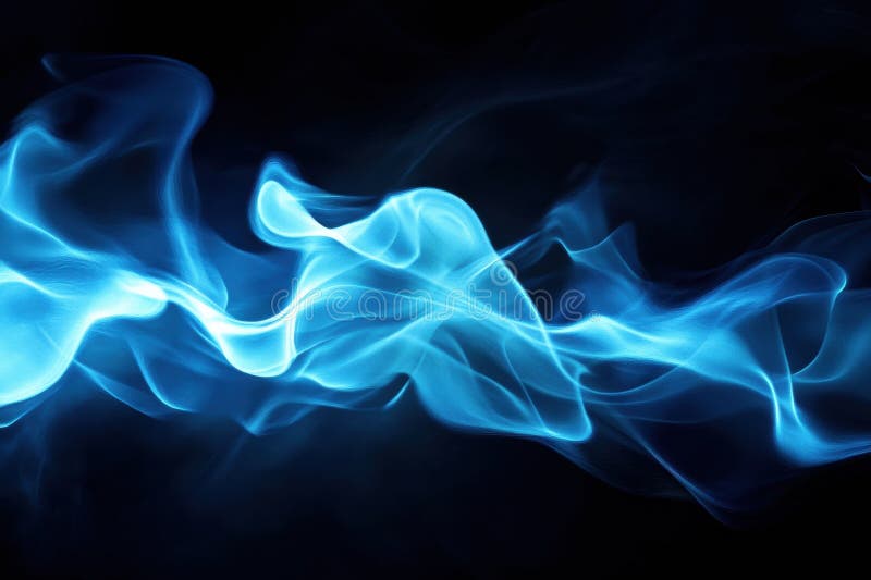 Bright Blue Gas Flame Producing Vivid Light and Dynamic Movement in a Dark Environment ...