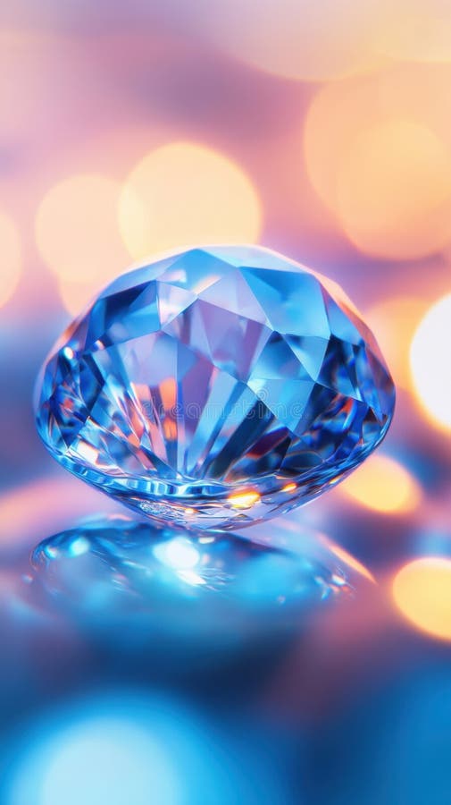 Bright blue gem sparkles stock photo. Image of design - 374036792