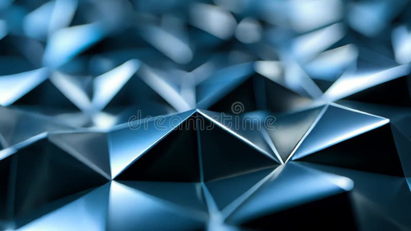 Bright Blue Geometric Patterns Reflect Light, Forming a Mesmerizing ...