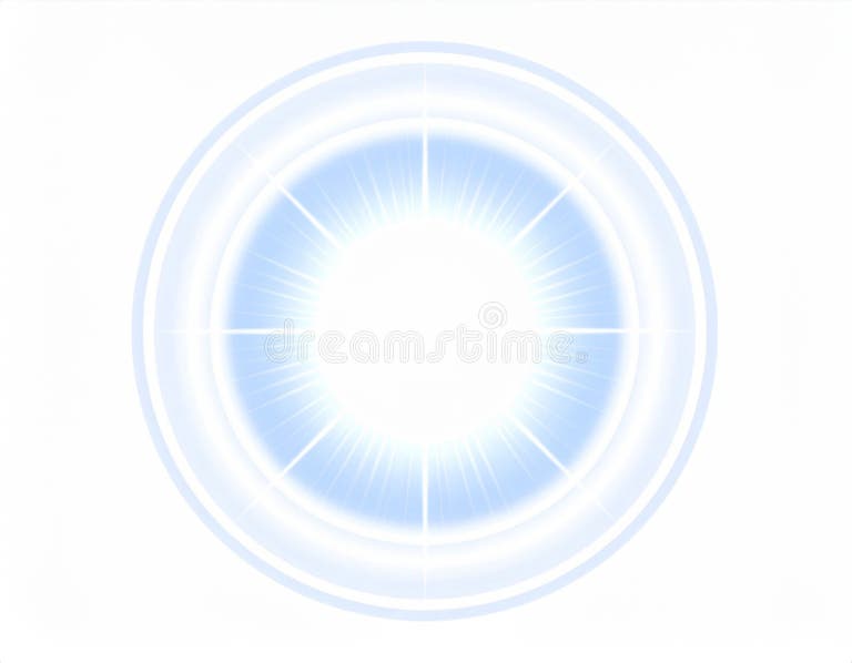 Bright Blue Glowing Circle Light Abstract Background Stock Illustration ...