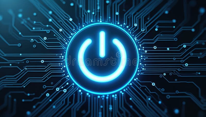 Technology Blue Electric Power Button Ai Stock Illustrations – 178 ...