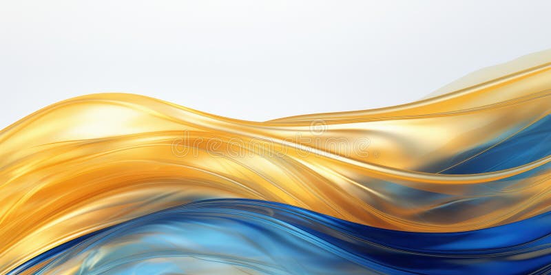 Bright Blue and Gold Abstract Background Stock Illustration ...