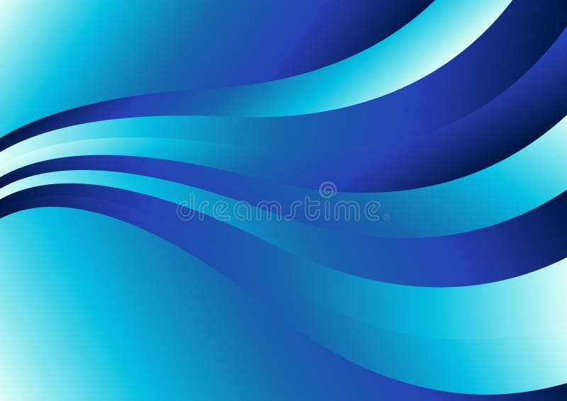 Bright Blue Gradient Wavy Background Stock Vector - Illustration of ...