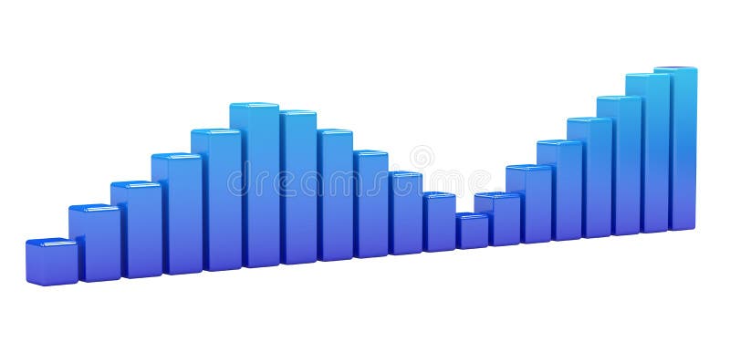 Bright blue graph stock illustration. Illustration of forecasting ...
