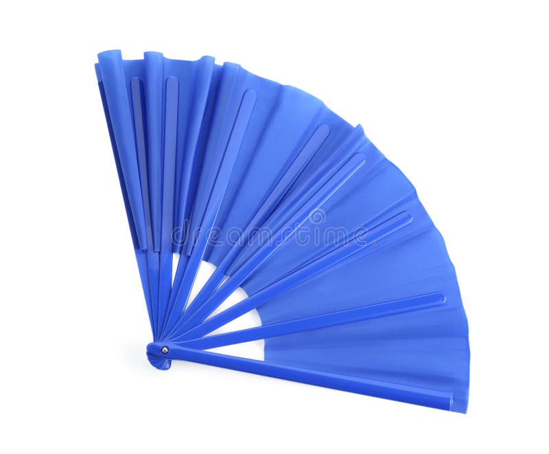 Bright Blue Hand Fan Isolated on White, Top View Stock Image - Image of ... Bright Blue Hand Fan Isolated on White, Top View Stock Image - Image of ...