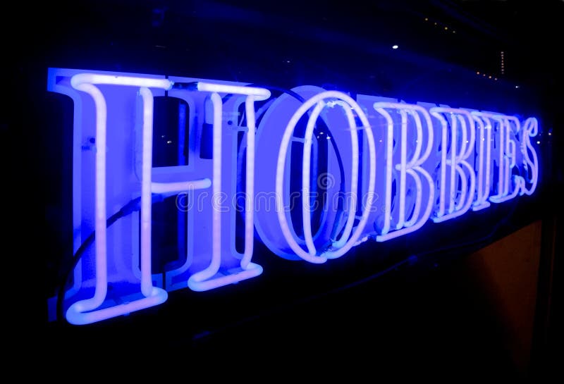 Neon hobbies sign stock image. Image of bored, hobby - 31962699