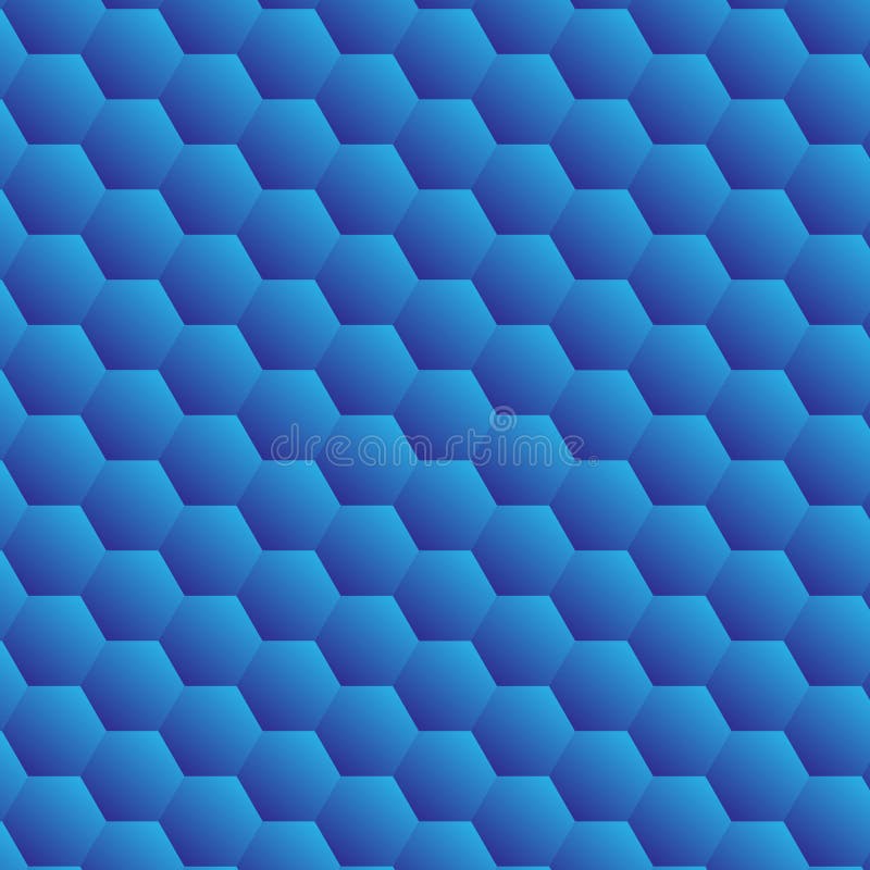 Bright Blue Honeycomb Pattern, Isolated, Vector Illustration Stock ...