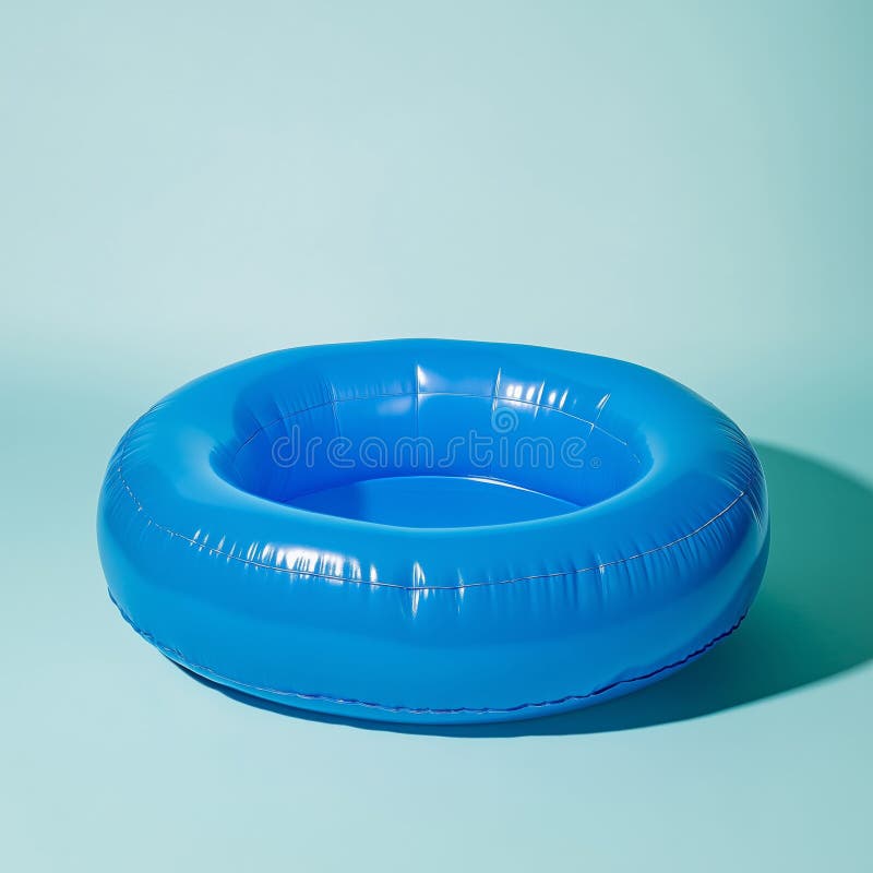 Bright Blue Inflatable Pool Minimalistic Background Stock Photos - Free ...