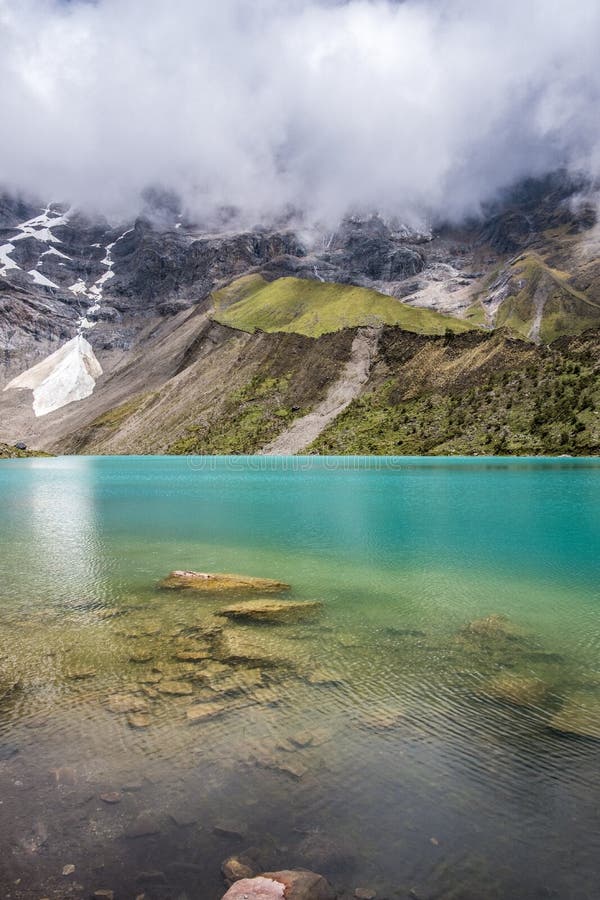 Bright Blue Lake, Scenic Landscape Stock Image - Image of transparent ...