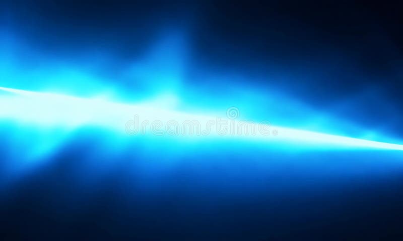 Bright Blue Light Beam with Soft Glow Creating a Dynamic Abstract ...