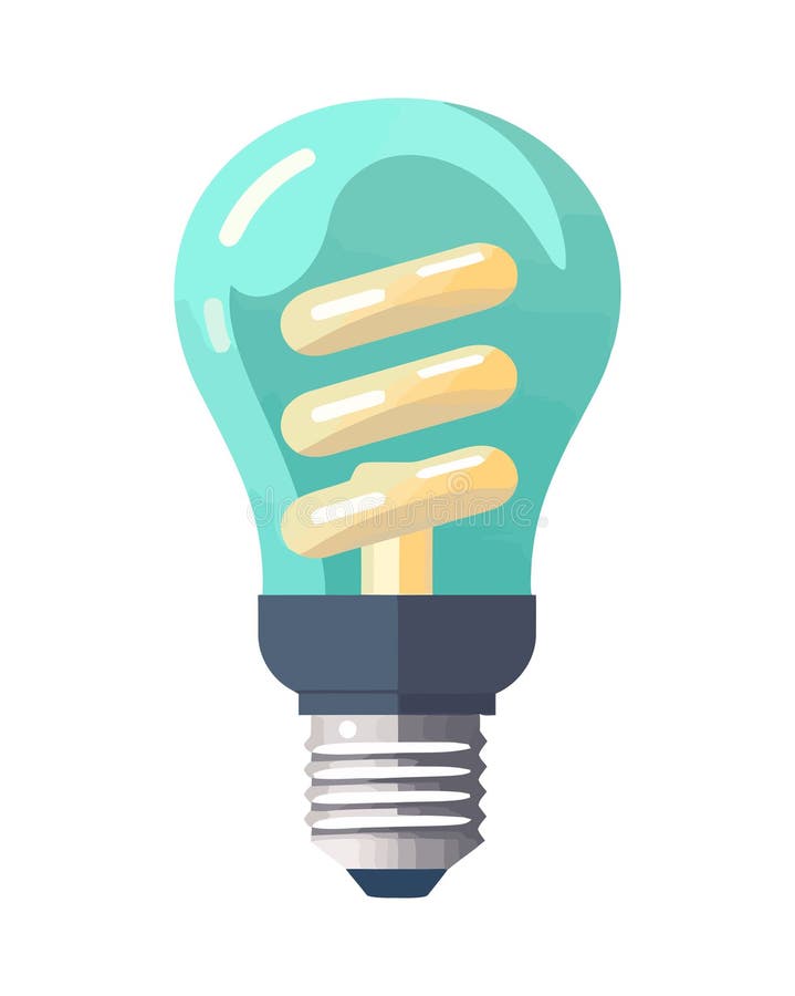 Bright Blue Light Bulb Innovation and Imagination Stock Vector ...