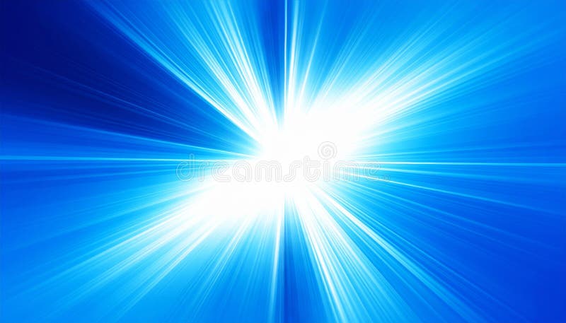 Bright Blue Light Rays Burst Background Stock Illustration ...