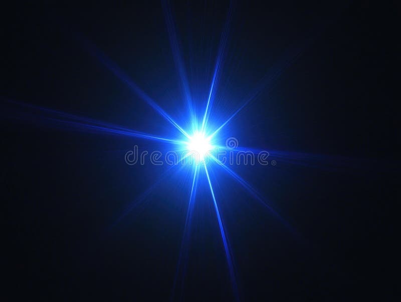 Bright Blue Light is Shining on a Dark Background Stock Photo - Image ...