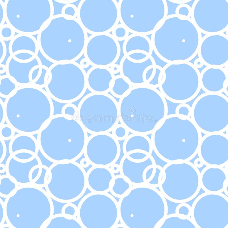 Bright Blue Line Geometric Circle Seamless Pattern Stock Vector ...