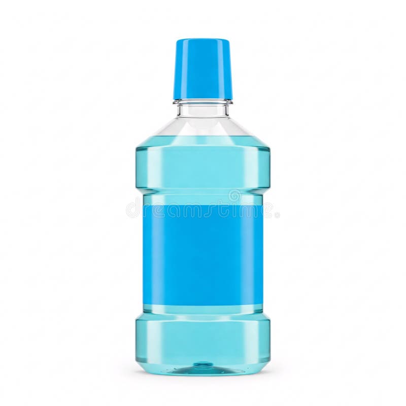 Bright Blue Liquid in a Plastic Bottle with a White Cap Stock ...