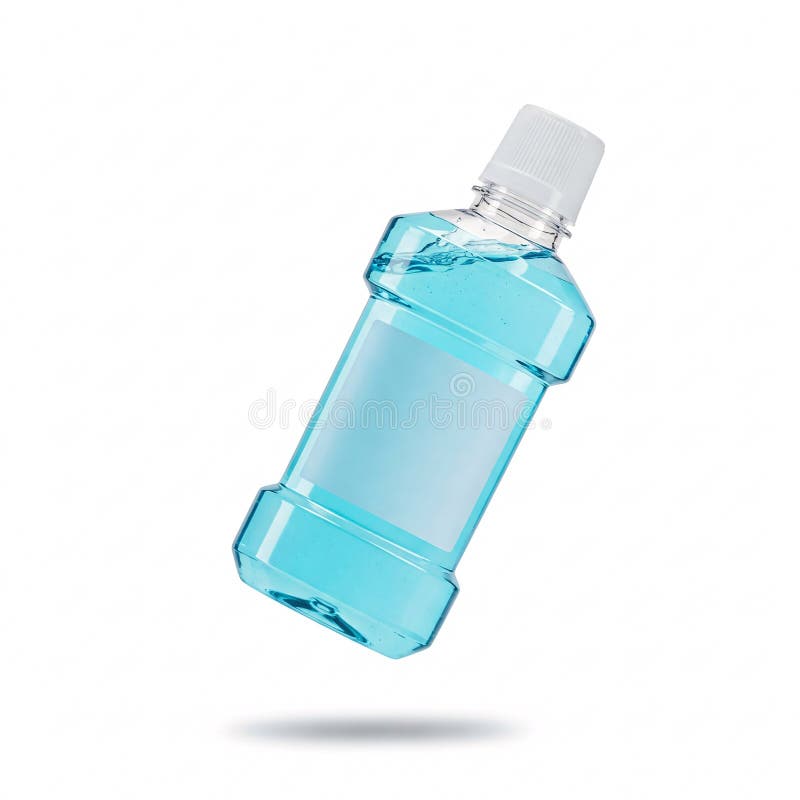 Bright Blue Liquid in a Plastic Bottle with a White Cap Stock ...