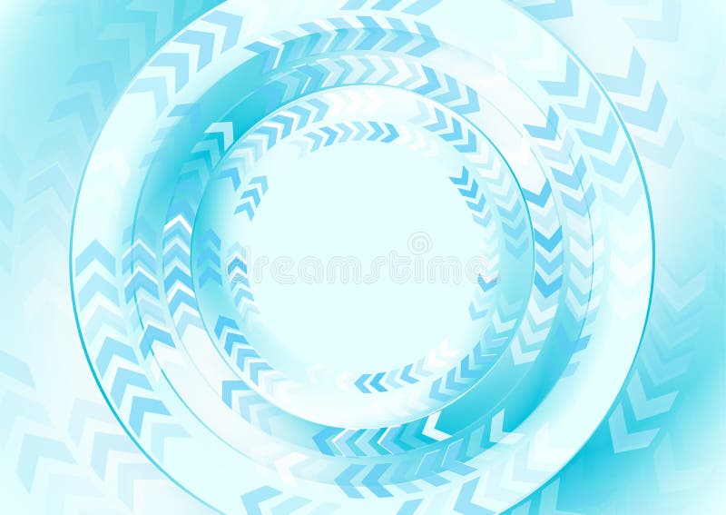 Bright Blue Minimal Circular Arrows Elements Abstract Geometric ...