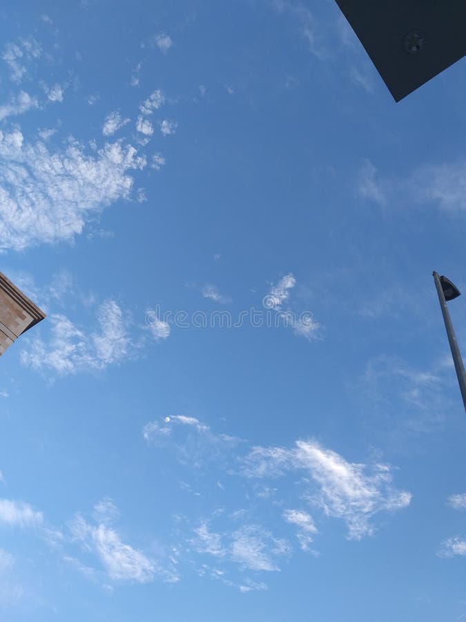 Bright Blue Morning Sky and Cloud Stock Photo - Image of cloud, blue ...