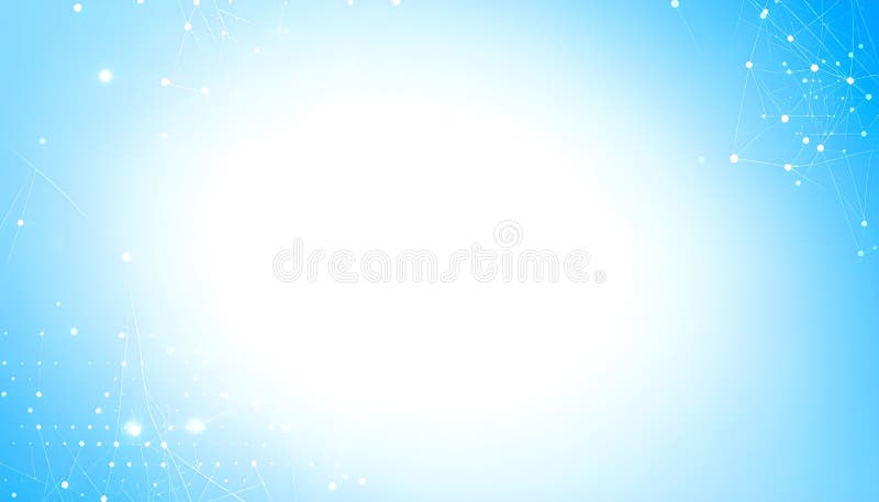 Bright Blue Network Background with Glowing Light Connections Stock ...