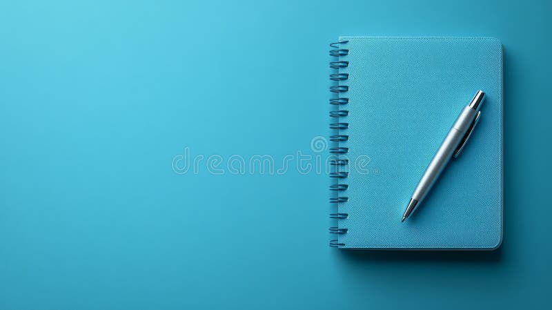 Blue Notebook Open Space Ideas Creativity Planning Serene Background ...