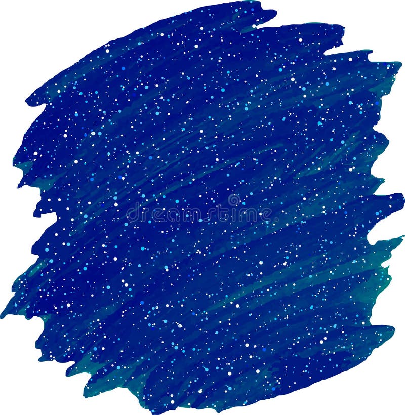 Blue Oil Paint Vector Spot with Frame Stock Illustration - Illustration ...