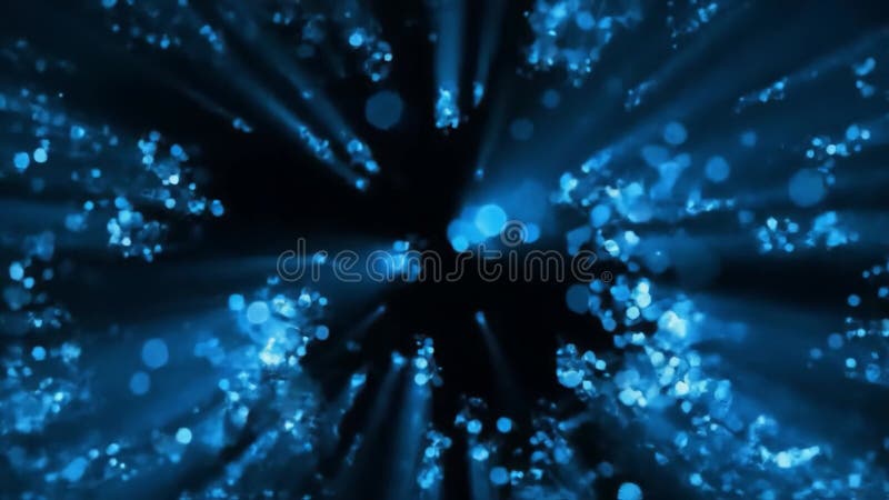 Bright Blue Particles Swirl in Vibrant Motion, Creating an Enchanting ...