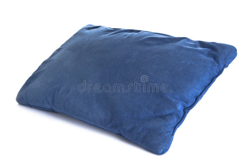 Bright blue pillow stock image. Image of feather, bedroom - 44456951
