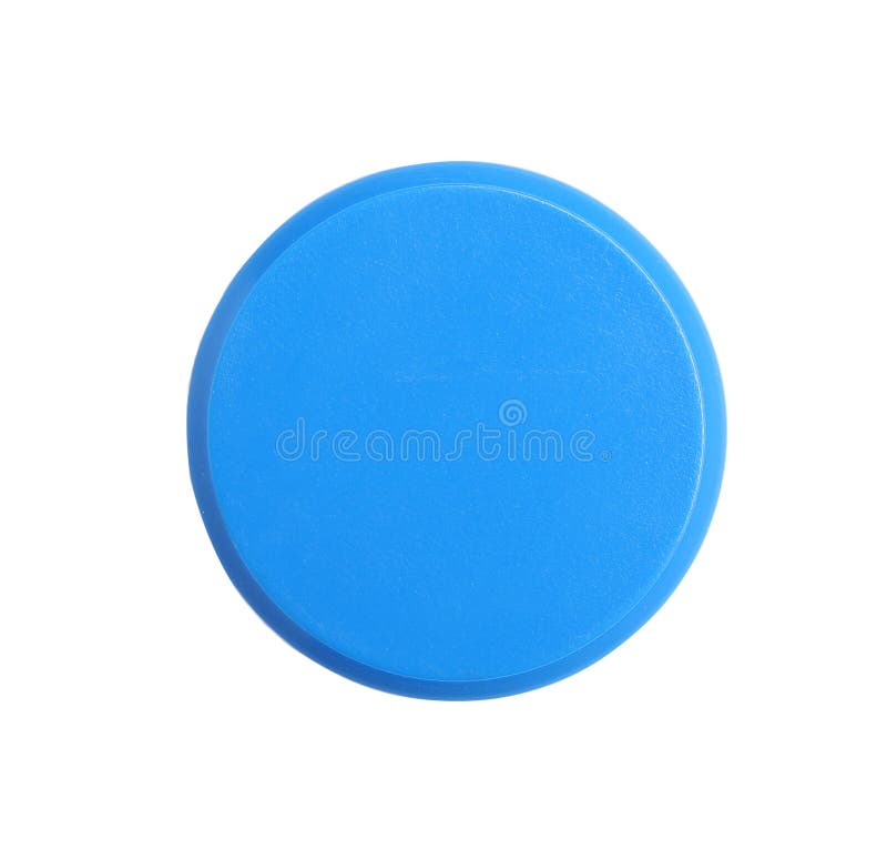 Bright Blue Plastic Magnet on White Background Stock Image - Image of ...