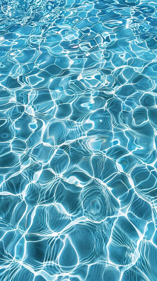 Bright Blue Pool Water with Shimmering Light Reflections Creating ...