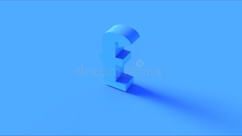 Bright Blue Pound Sign stock illustration. Illustration of business ...