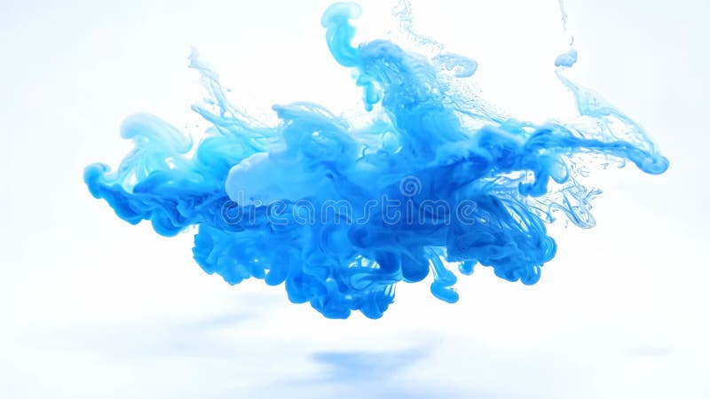 Abstract Blue Powder Splatter in Air on White Background Stock Video ...