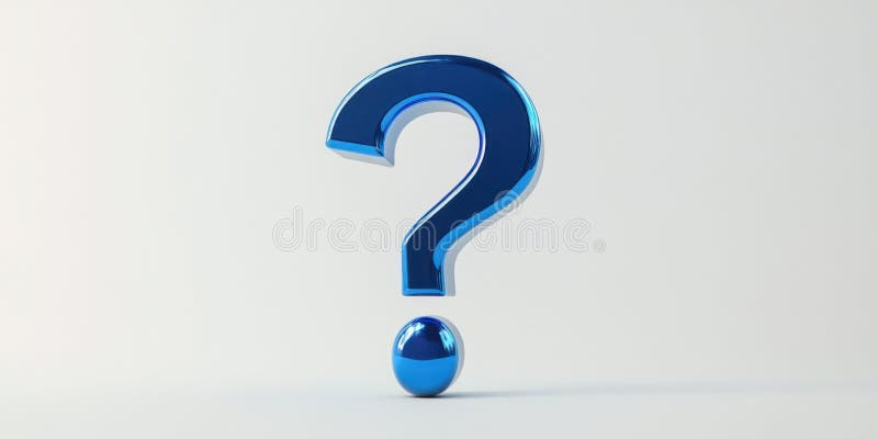 Bright Blue Question Mark Symbolizing Curiosity and Inquiry in a ...