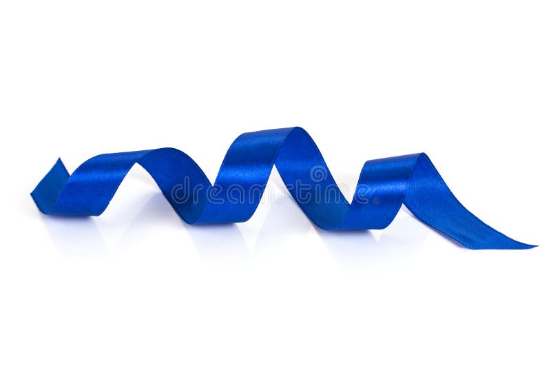 Bright Blue Satin Ribbon on White Background Stock Photo - Image of ...