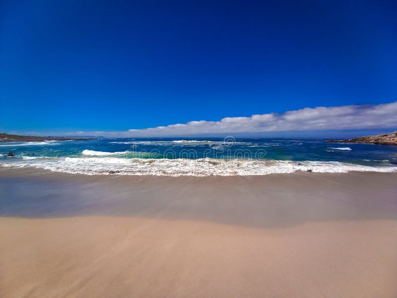 Bright blue sea stock image. Image of ocean, clouds - 225729535